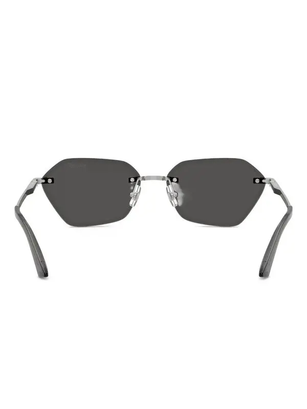 JIMMY CHOO Geometric-frame Glitter-detail Sunglasses
