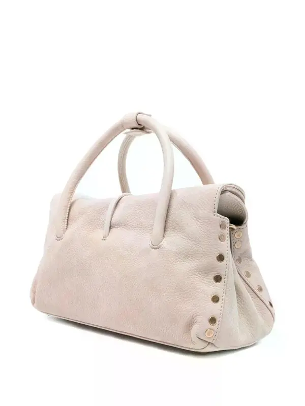 ZANELLATO Small Dotta Studded Top-handle Tote - Neutrals