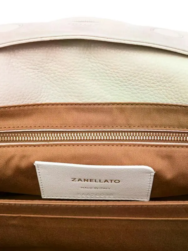 ZANELLATO Small Dotta Studded Top-handle Tote - Neutrals