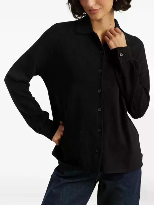 Chinti & Parker Button-up Knitted Shirt - Black