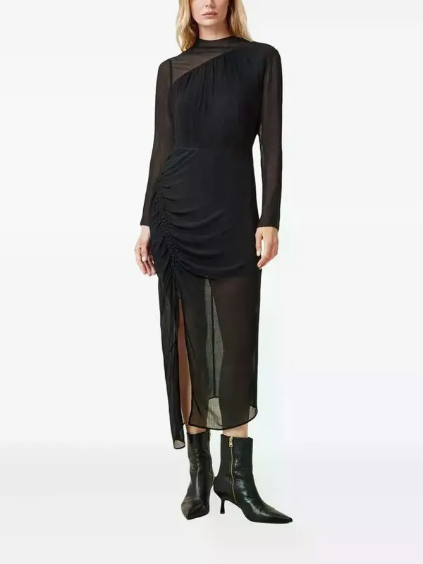 ALLSAINTS Pleated Bodice Side-slit Dress
