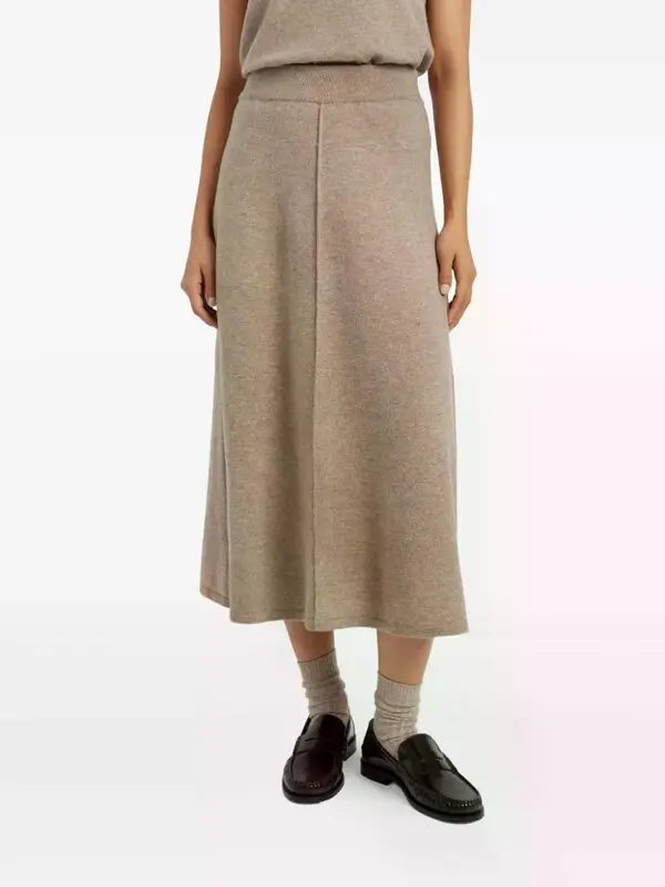 Chinti & Parker Cashmere-blend Midi Skirt - Neutrals