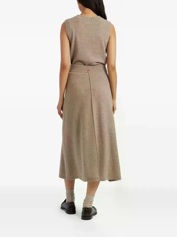 Chinti & Parker Cashmere-blend Midi Skirt - Neutrals