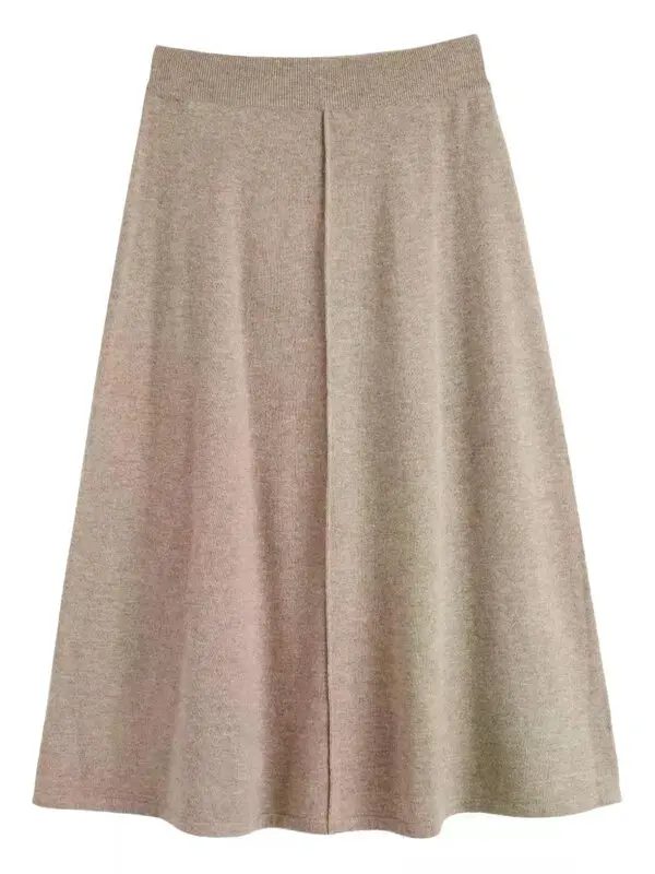 Chinti & Parker Cashmere-blend Midi Skirt - Neutrals