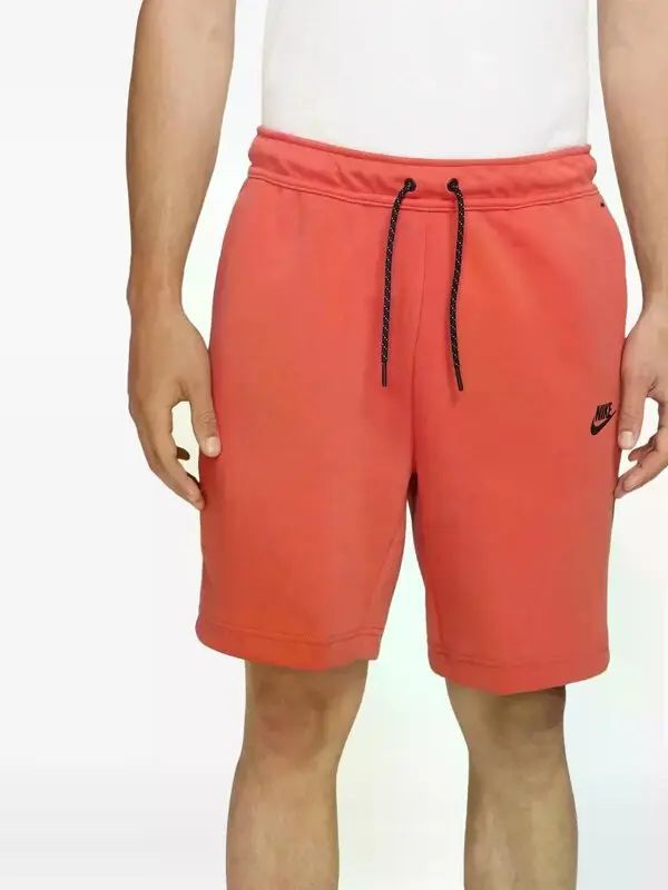 Nike Tech Fleece Drawstring Shorts - Red