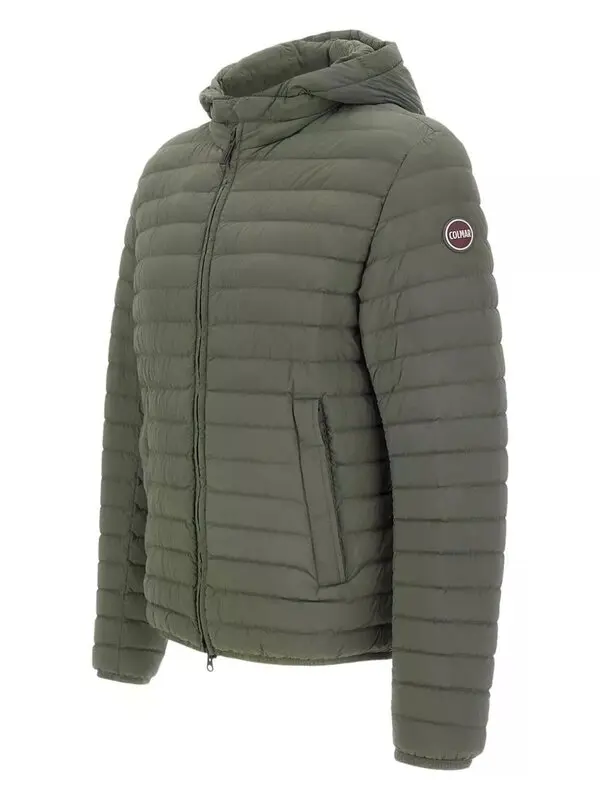 COLMAR Hooded Horizontal-quilted Down Jacket - Green