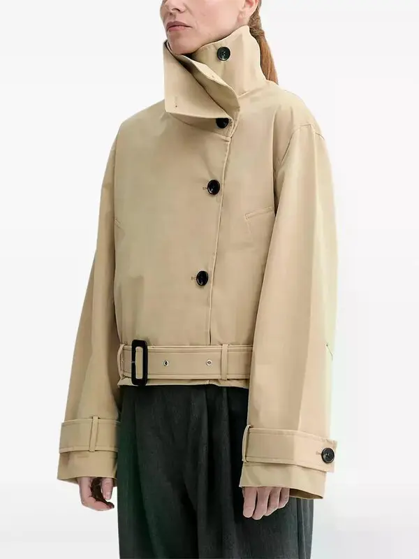 WON HUNDRED Belted Stand-neck Jacket