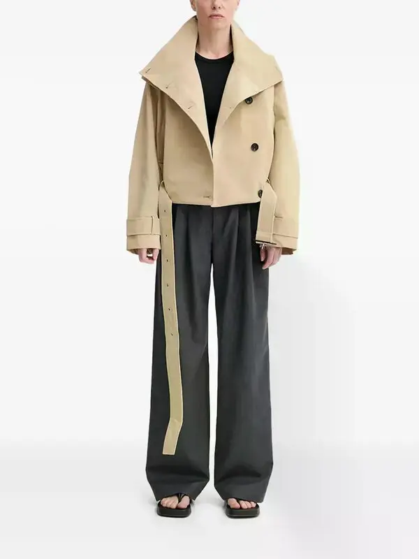 WON HUNDRED Belted Stand-neck Jacket