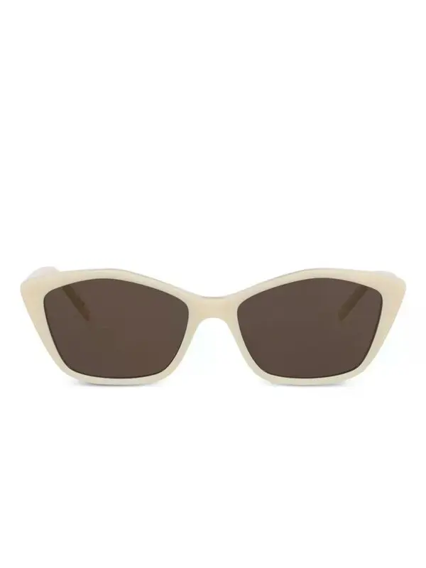 Saint Laurent Geometric Frame Sunglasses - Brown