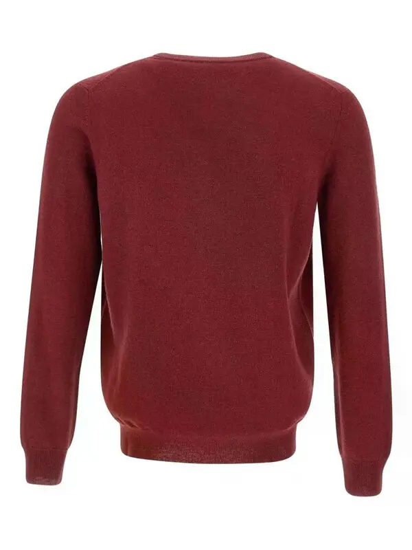 KANGRA Ribbed Crew-neck Sweater - Red