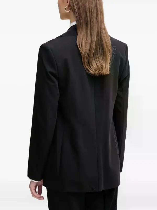 Sisley Single-button Notched-lapel Blazer - Black