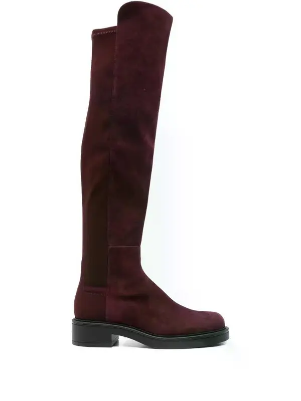 STUART WEITZMAN 40mm Suede Knee-high Boots - Red