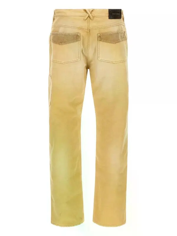 WALES BONNER Sierra Corduroy-panel Canvas Trousers - Yellow