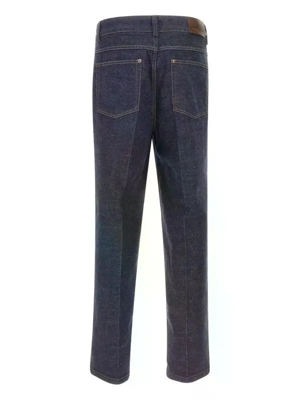 PAOLO PECORA Contrast-stitch Denim Jeans