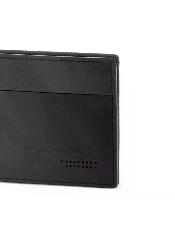 PIQUADRO Embossed Logo Leather Wallet