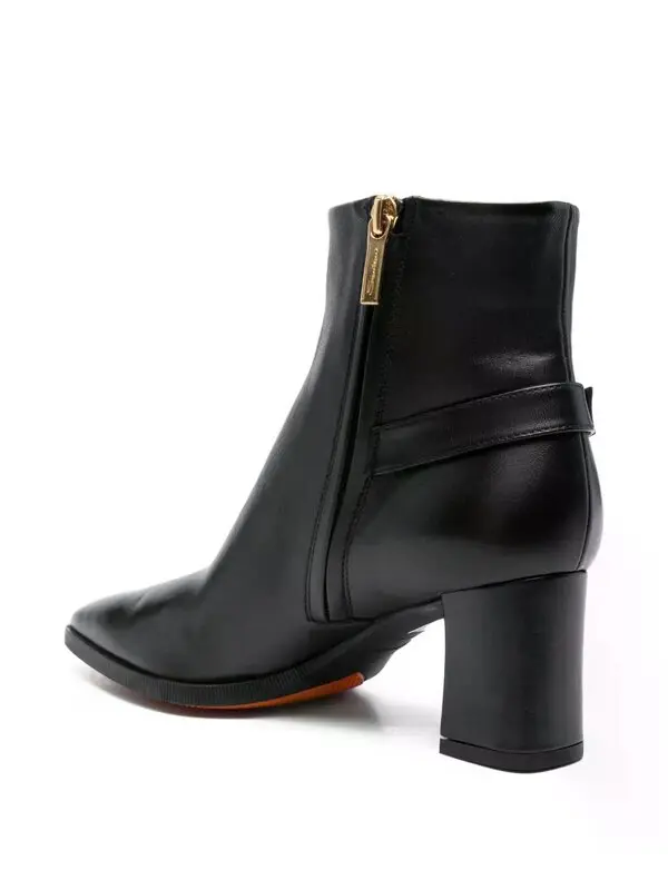 Santoni 70mm Buckle-detail Pointed-toe Boots