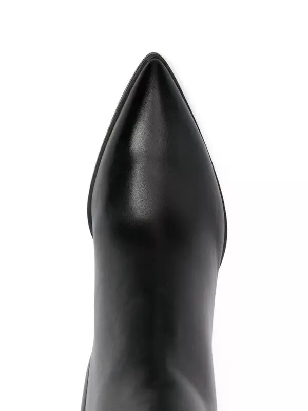 Santoni 70mm Buckle-detail Pointed-toe Boots