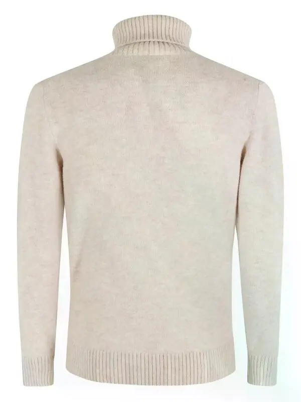 KANGRA Turtleneck Ribbed-hem Sweater - Neutrals