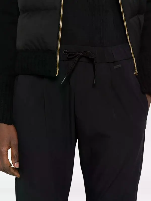 Herno Pleated Drawstring Trousers - Black