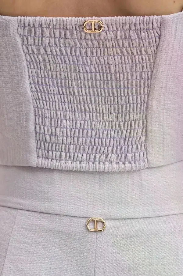 TWINSET Puff-sleeve Smocked-back Top