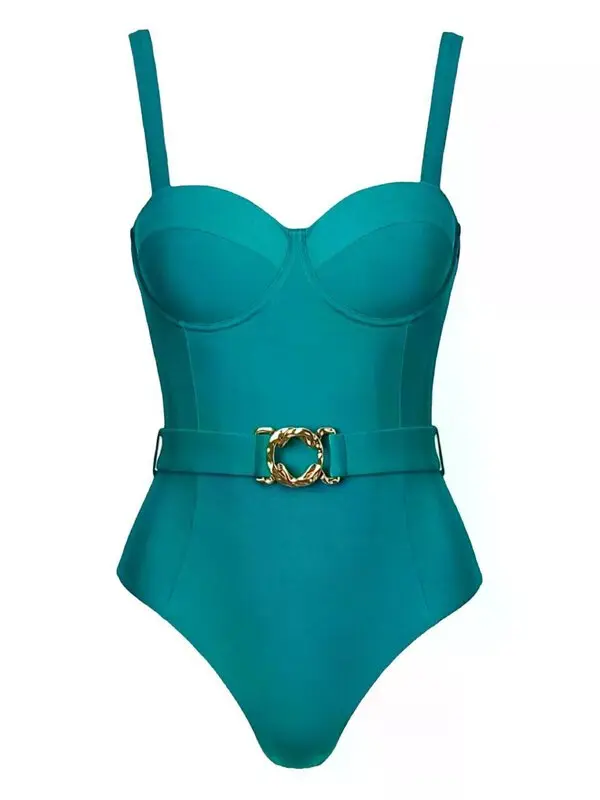 SOFIA ERHAN Belted Underwired Swimsuit - Blue