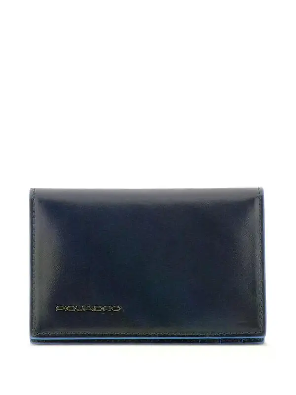 PIQUADRO Logo-embossed Leather Wallet - Blue