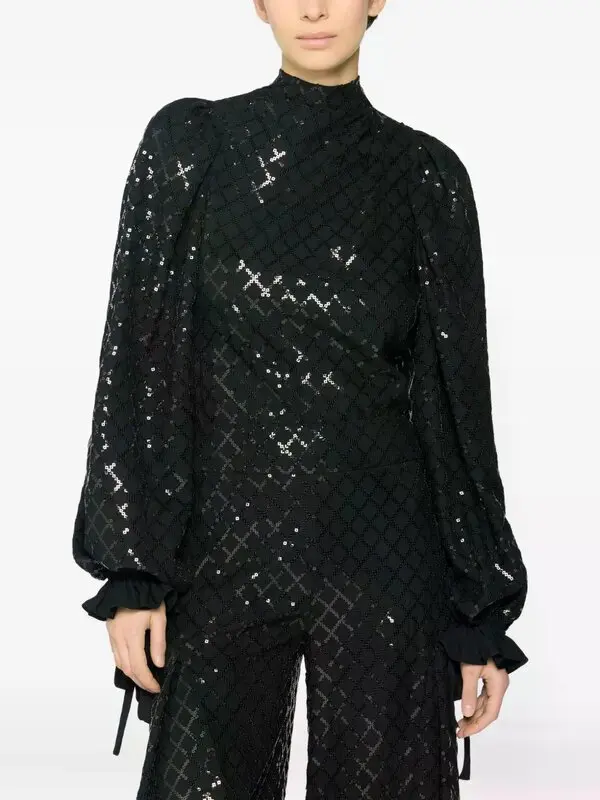 GENNY Sequin-embellished Top