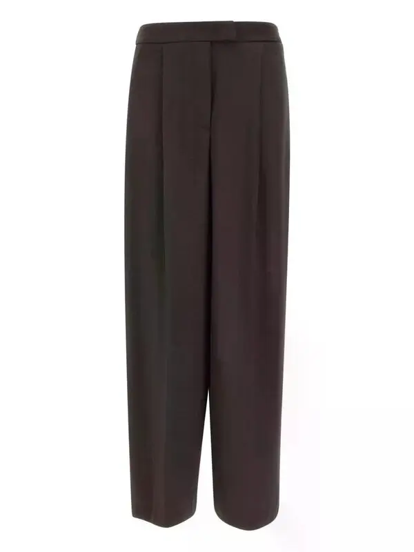 KAOS Pleated Detail Trousers - Brown