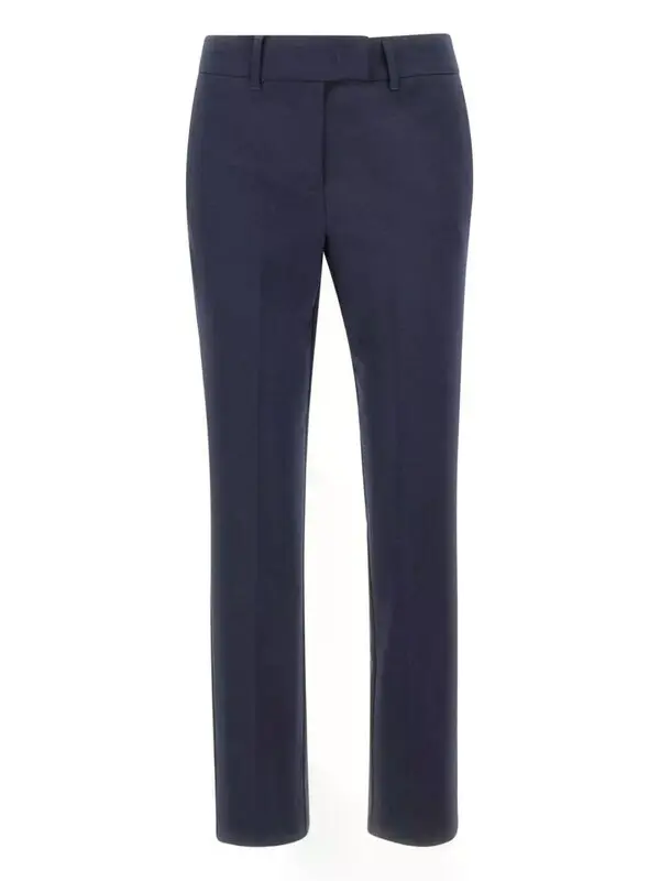 Marella Front-crease Welt-pockets Trousers - Blue