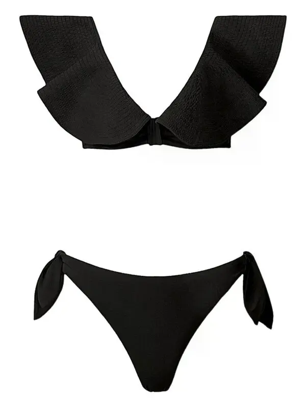 SOFIA ERHAN Marina Ruffle-detail Bikini - Black
