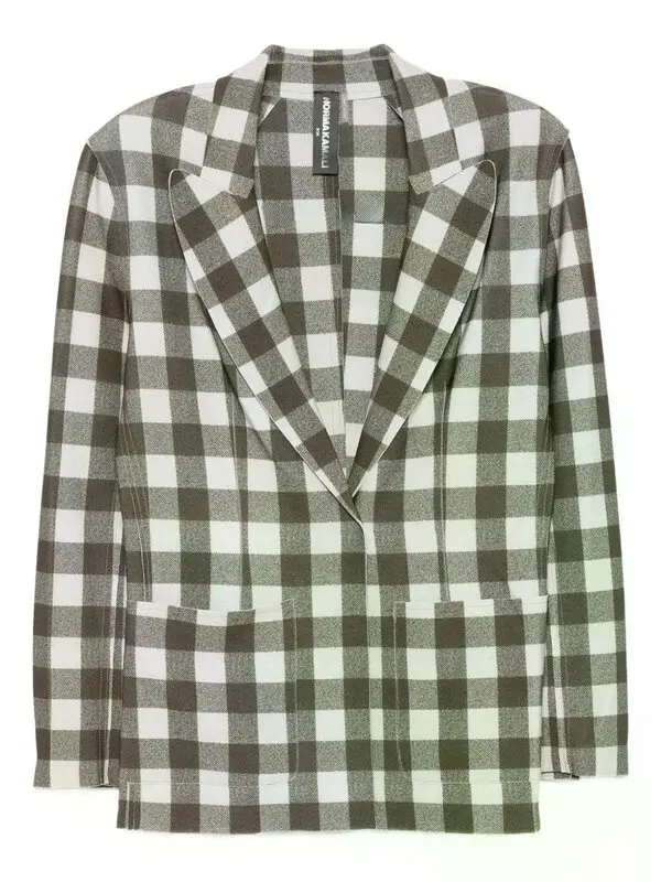 Norma Kamali Checked Single-breasted Blazer - Green