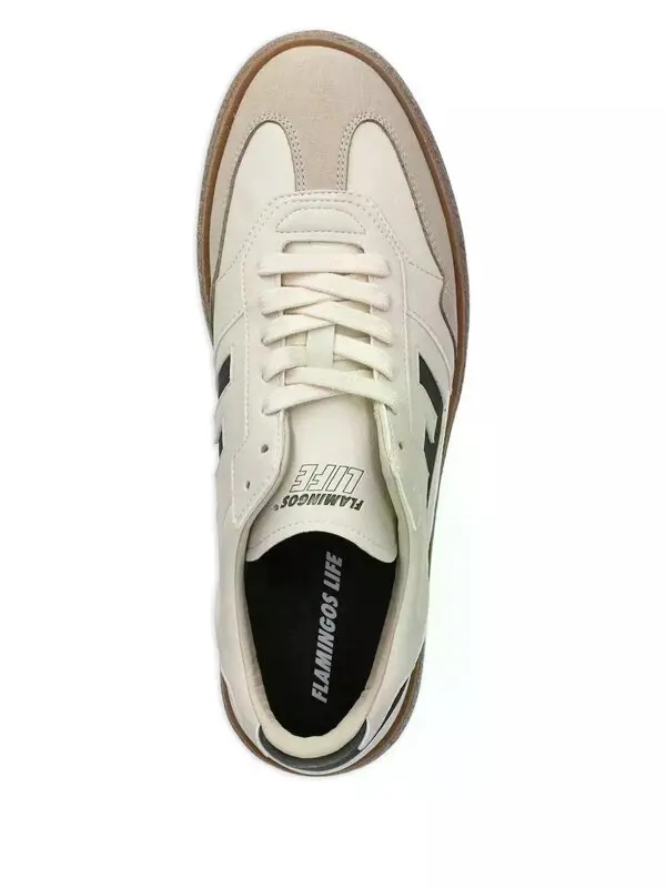 Flamingos Burela Logo-detail Leather Sneakers - White