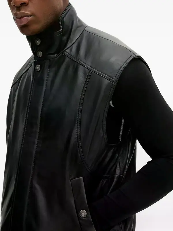 Versace Button-fastening Leather Vest