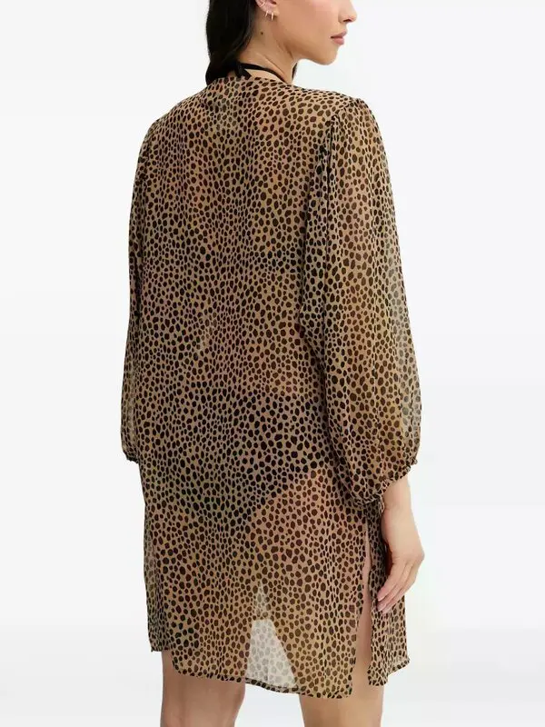 Michael Kors Leopard-print Button Blouse