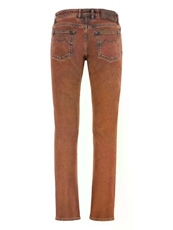 MOORER Five-pocket Straight Leg Jeans