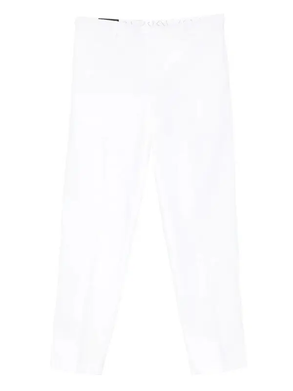PT TORINO Straight-leg Cotton-blend Trousers - White