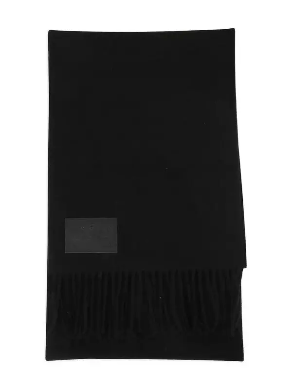 Hogan Fringed Wool-lend Scarf - Black