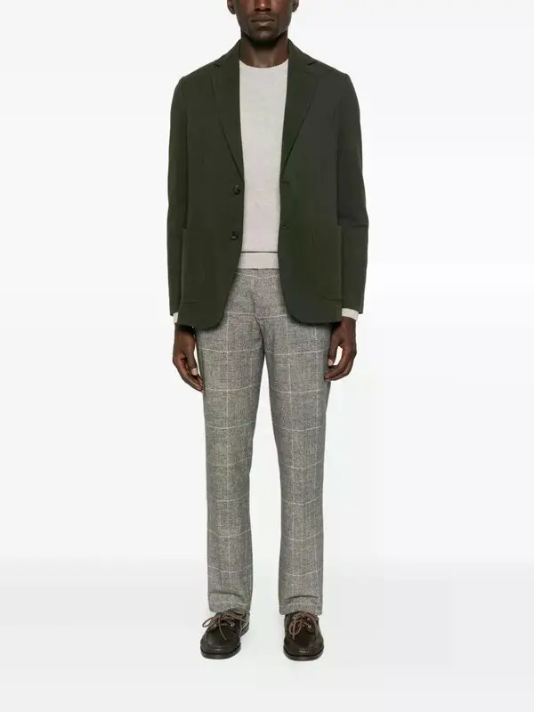 CIRCOLO 1901 Check-pattern Cotton-blend Trousers