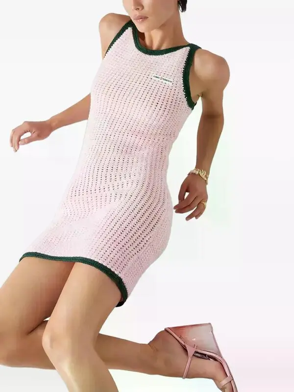 Casablanca Knitted Contrast-trim Dress