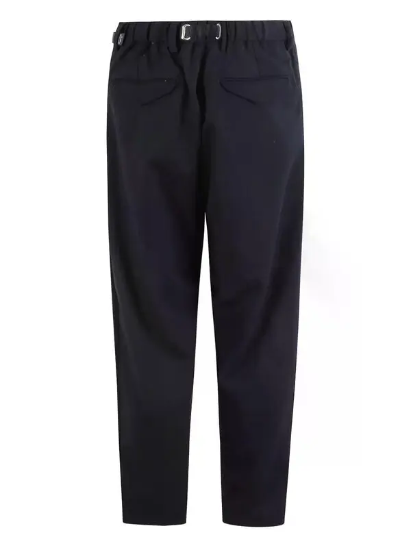WHITE SAND Buckle-fastening Pleated Trousers - Black