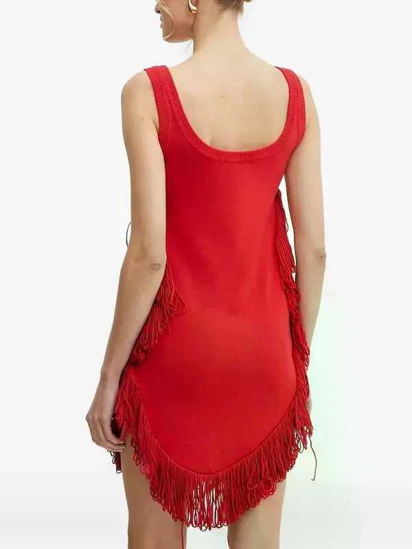 SIMONA CORSELLINI Fringe Mini Dress