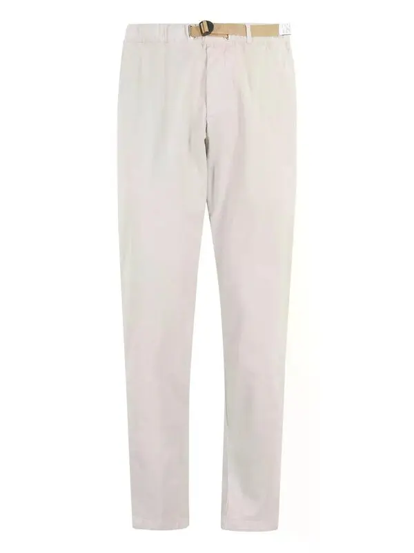 WHITE SAND Buckle-fastening Cotton Trousers