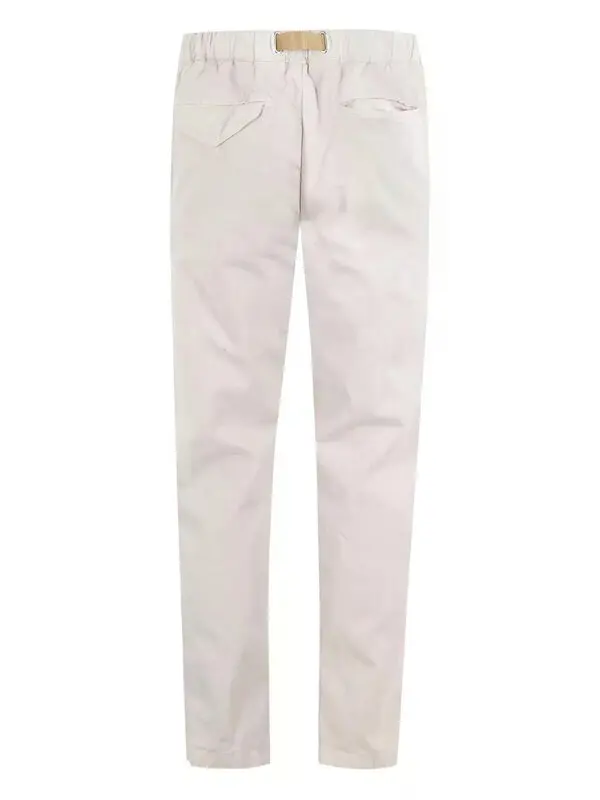 WHITE SAND Buckle-fastening Cotton Trousers