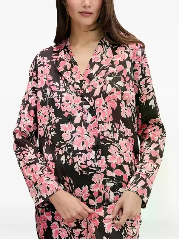 Guess Floral-print Pyjama Set - Black