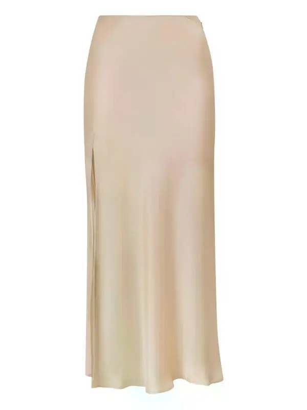 Lapointe Flared Straight Midi Skirt - Neutrals