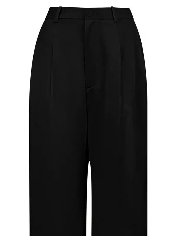 Lapointe Pleated Front Trousers - Black