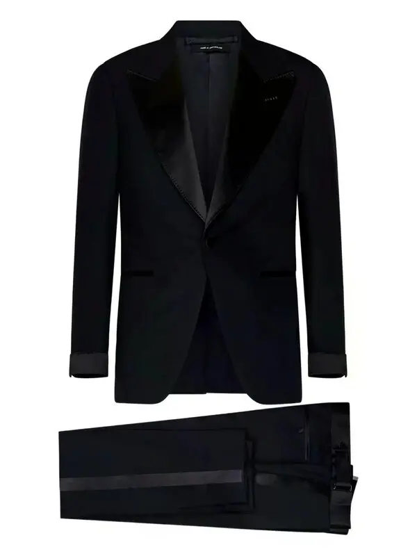 TOM FORD Single-breasted Wool Suit - Blue