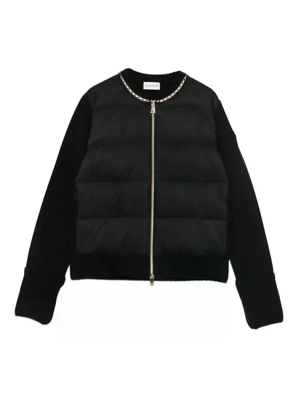 Moncler Quilted Puffer Jacket With Chain Trim