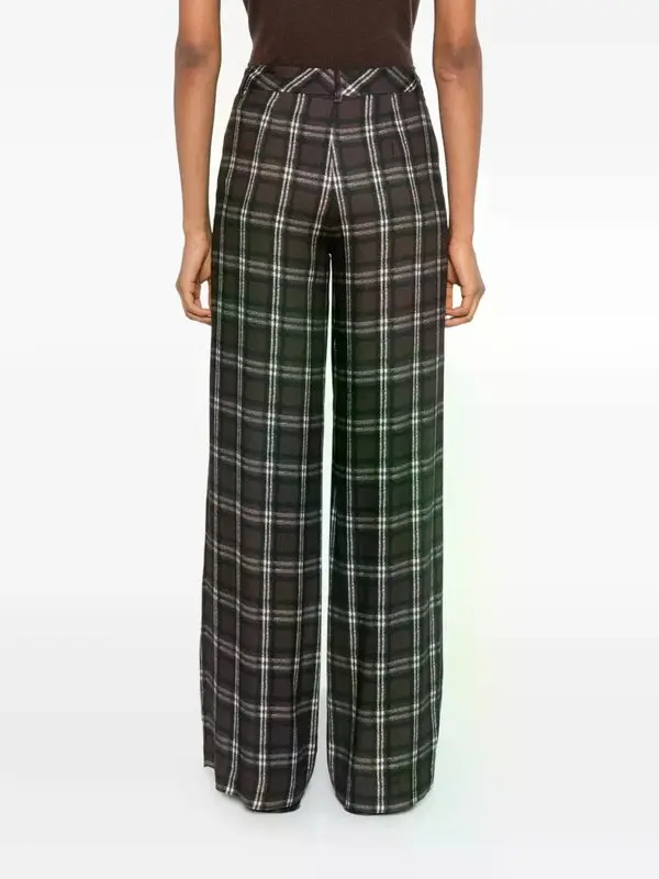 ERMANNO FIRENZE Pleated Checked Trousers