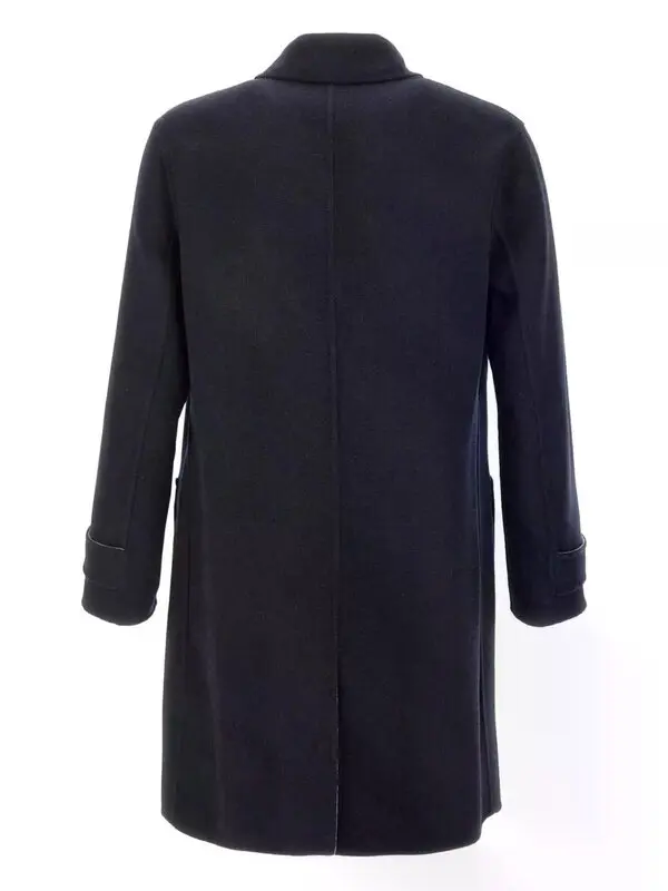 Eleventy Classic-collar Wool Coat - Blue